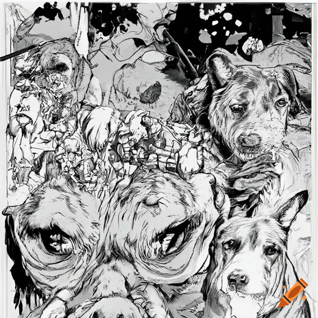 Vintage 1950s comic book page with panels and line art on Craiyon