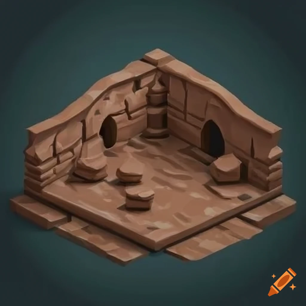 Sandstone rpg tiles isometric on Craiyon