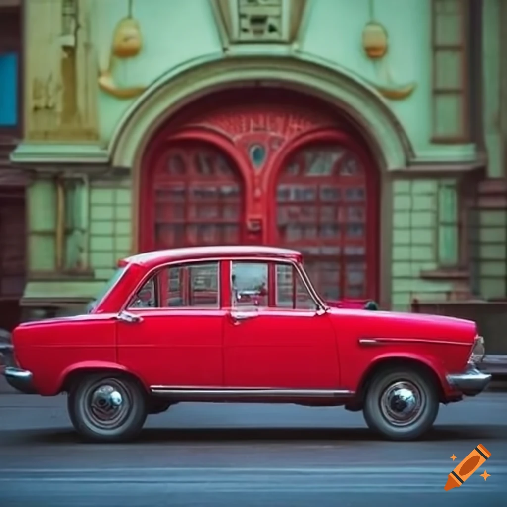 Red vintage ussr car
