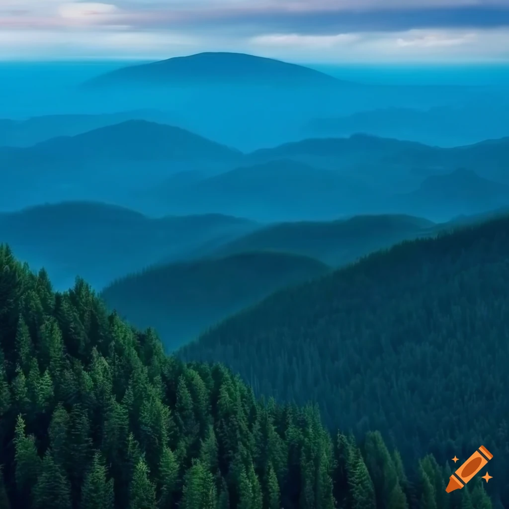 Vue aérienne d'une forêt dense d'épicéas on Craiyon