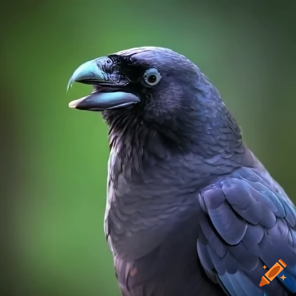 Raven in the wilderness on Craiyon