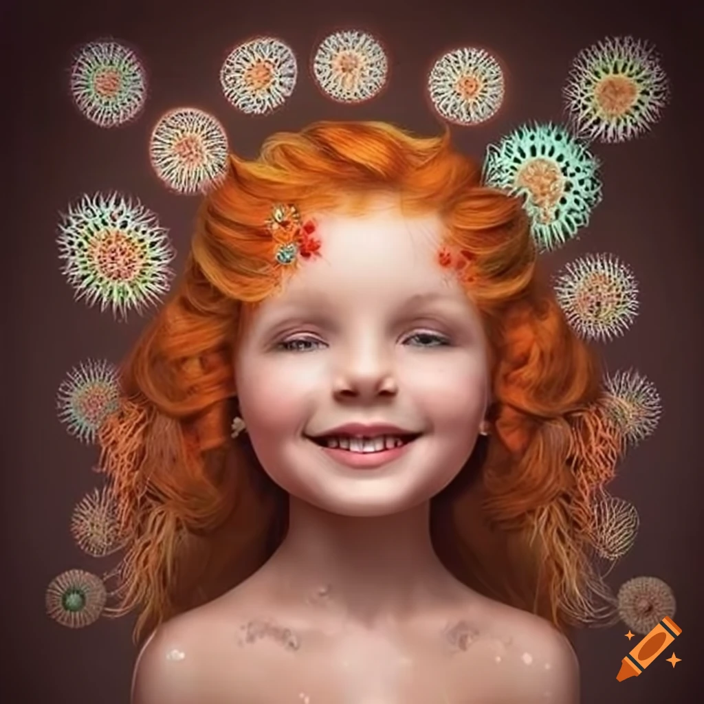 Colorful Illustration Of Cute Ginger Haired Girls On Craiyon