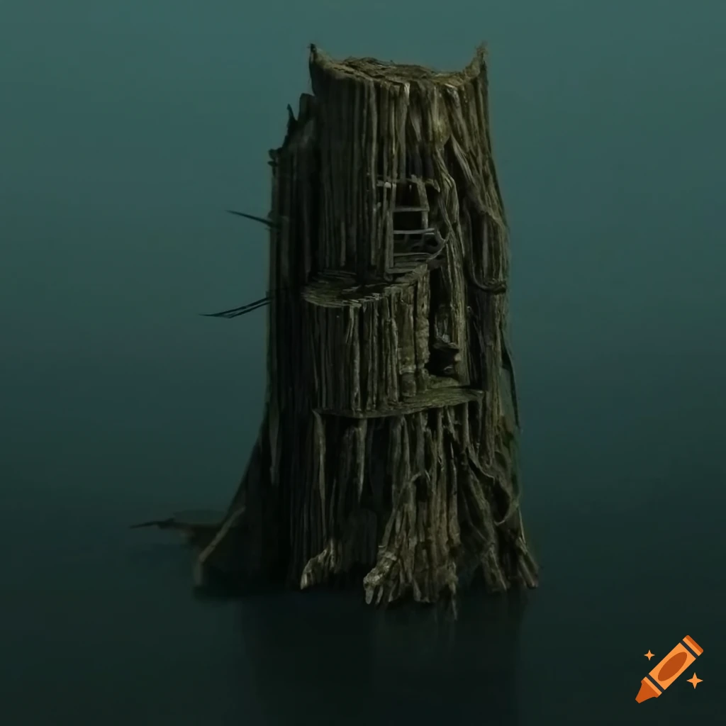 Organic hideout in a dark cypress swamp on Craiyon