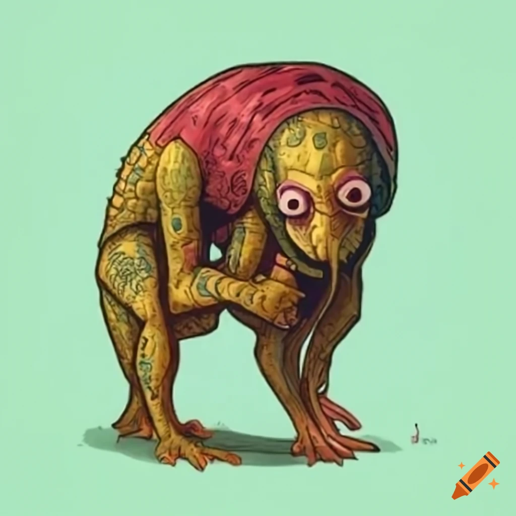 Portrait of a two-headed mythical snake in realistic art style on Craiyon