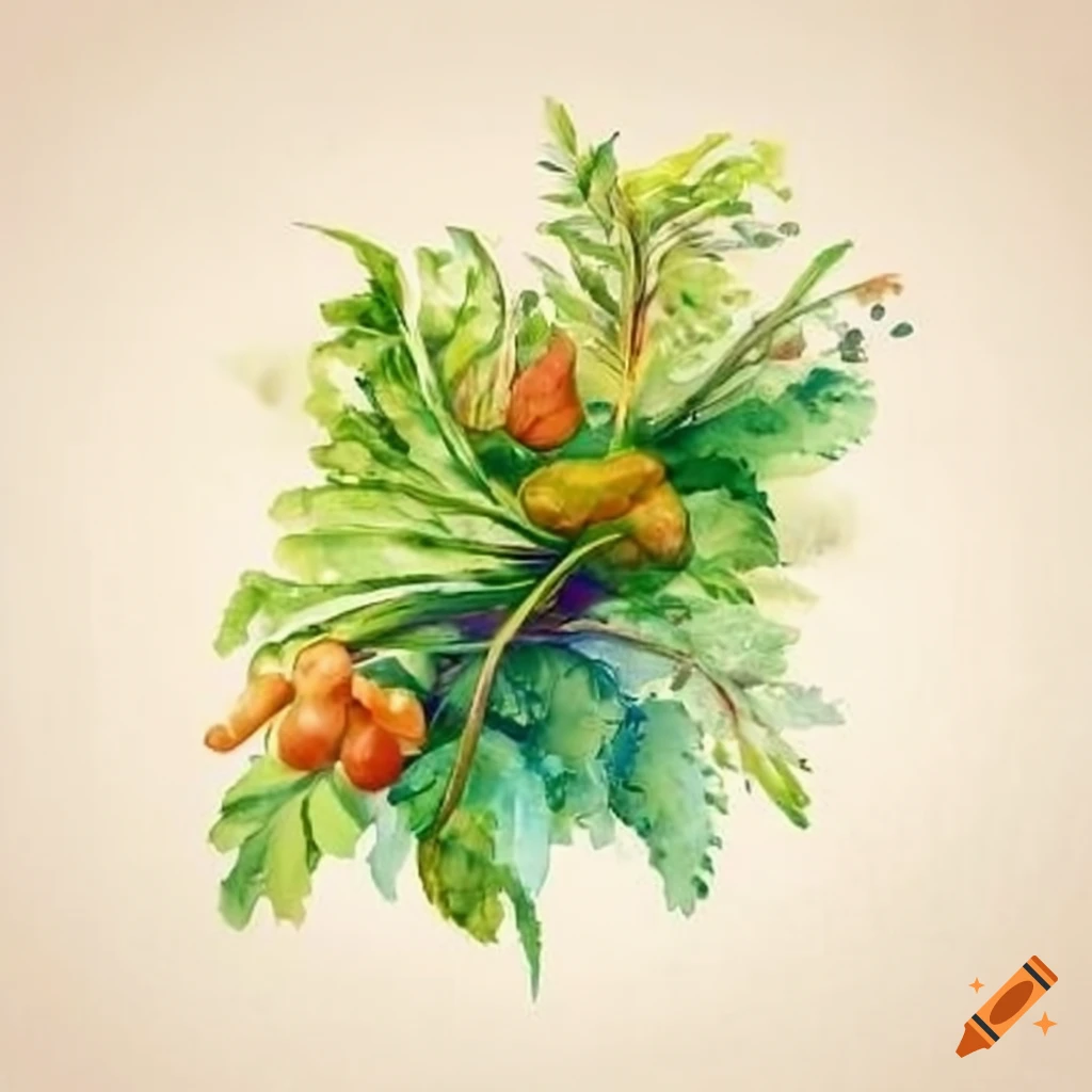 Collection of herbs in medieval drawing style on transparent background ...