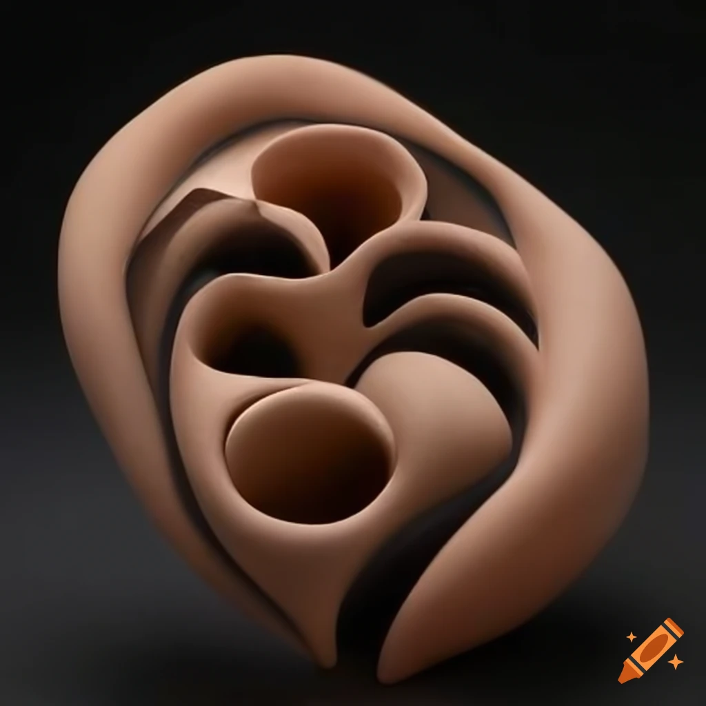 Loneliness portrayed through abstract ceramic art on Craiyon