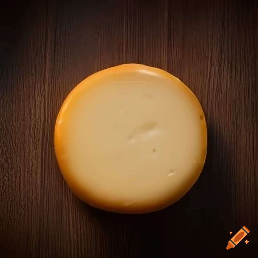 Top view of round cheese on Craiyon