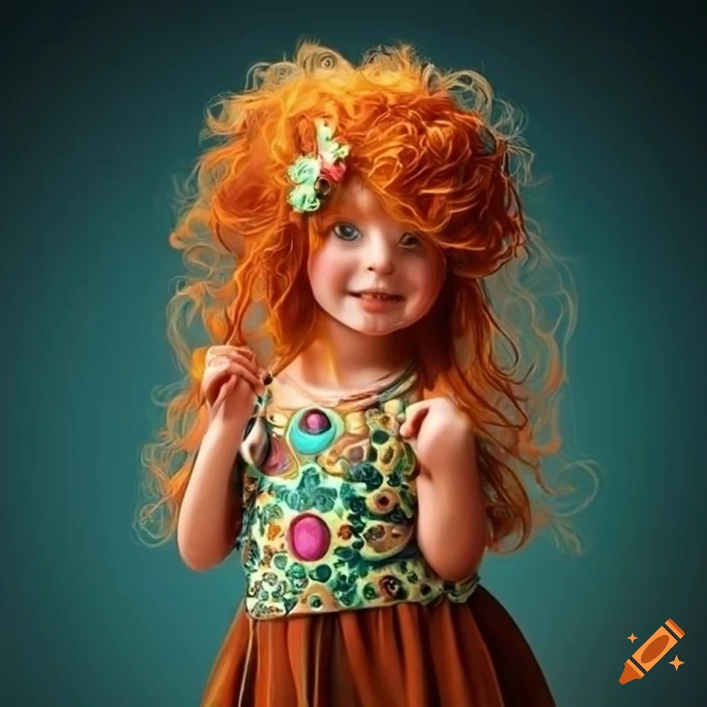 Illustration of cute and colorful girls with unique embellishments on ...