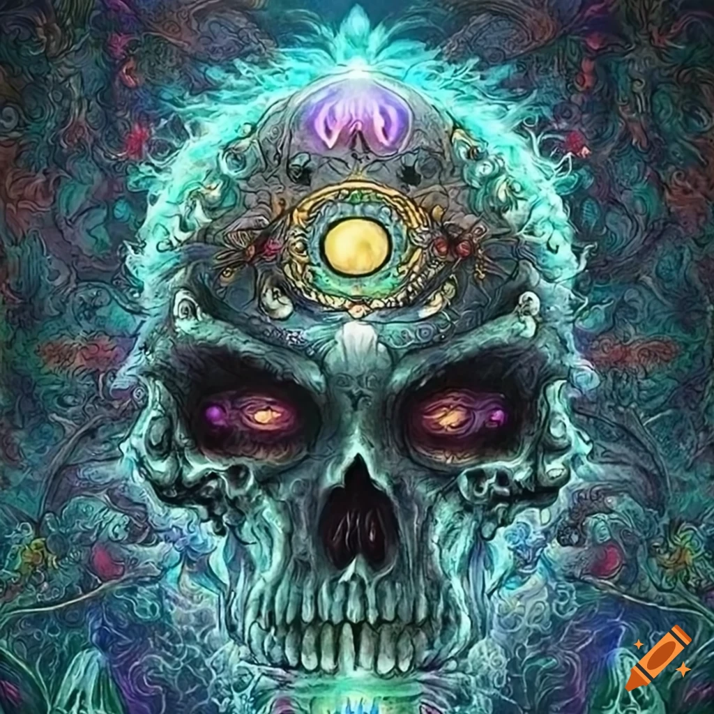 Celestial skull on Craiyon