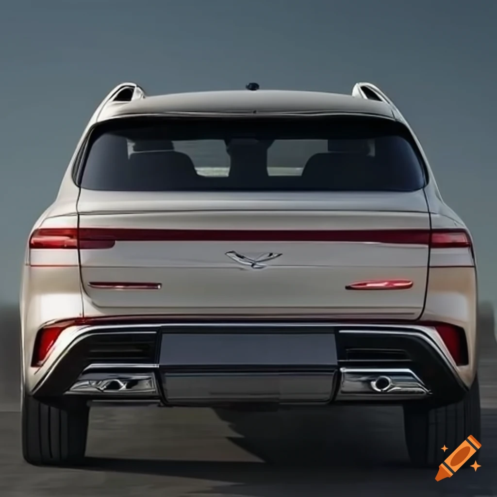 Rear view of a 2023 Genesis GV80 on Craiyon