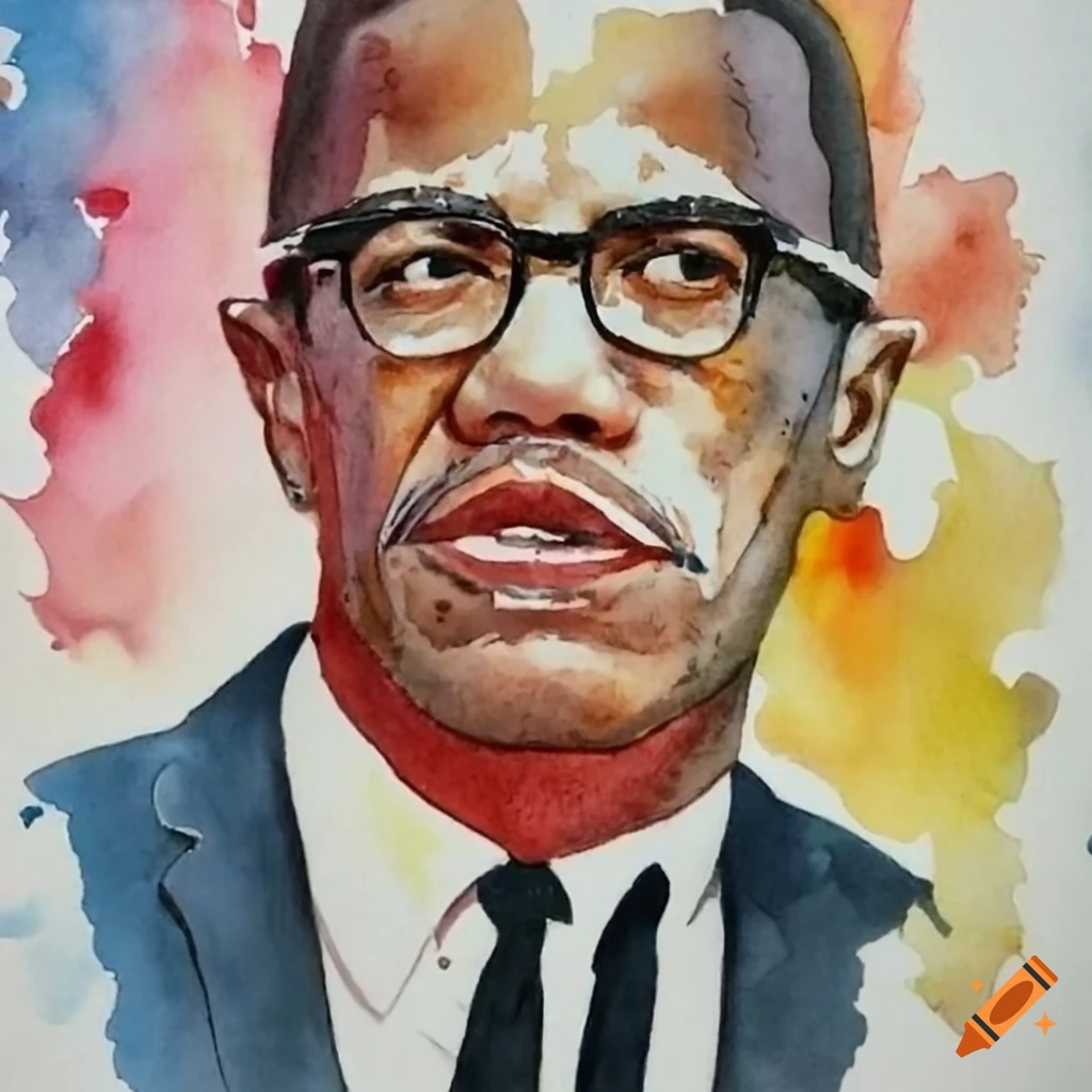 Portrait of malcolm x on Craiyon