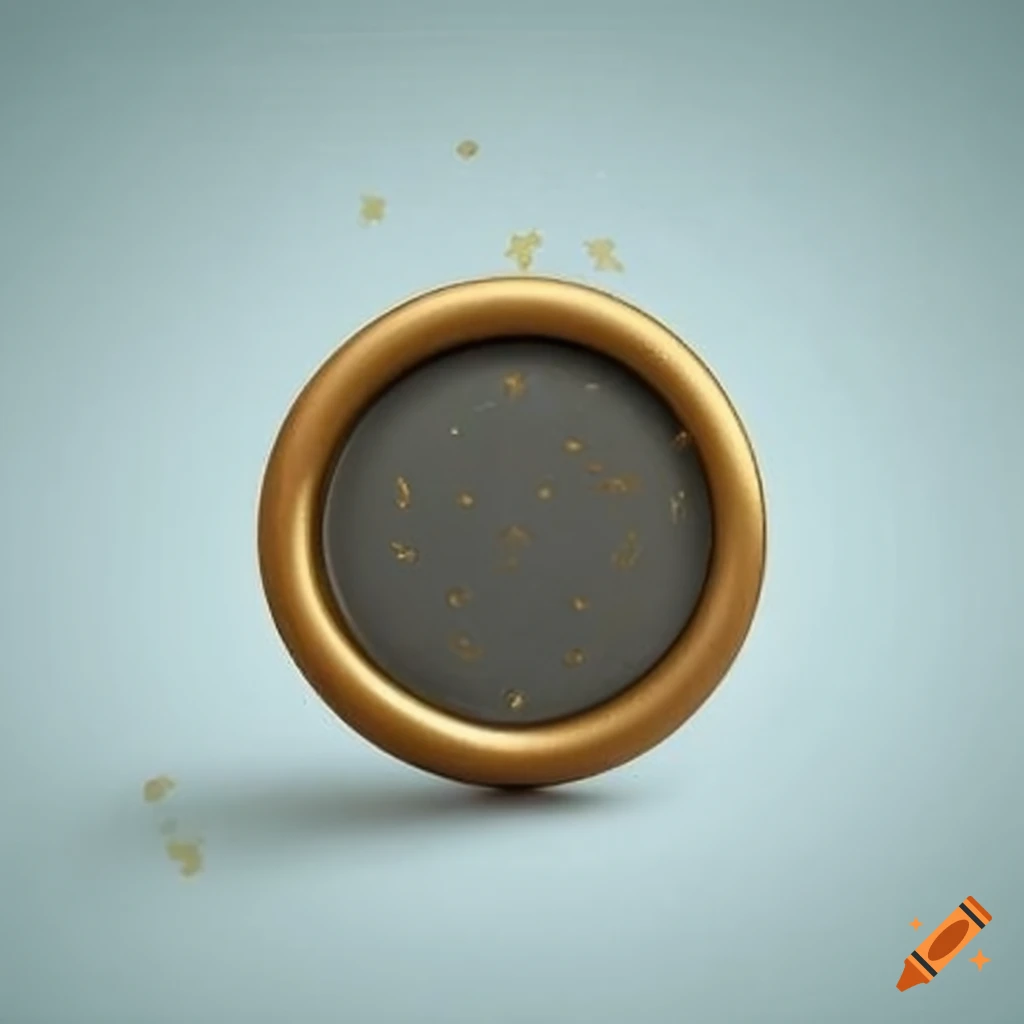 Grey wax seal with golden diamond pattern on Craiyon