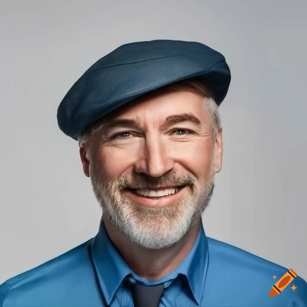 Portrait of charlie dempsey, a smiling man with beard and flat cap