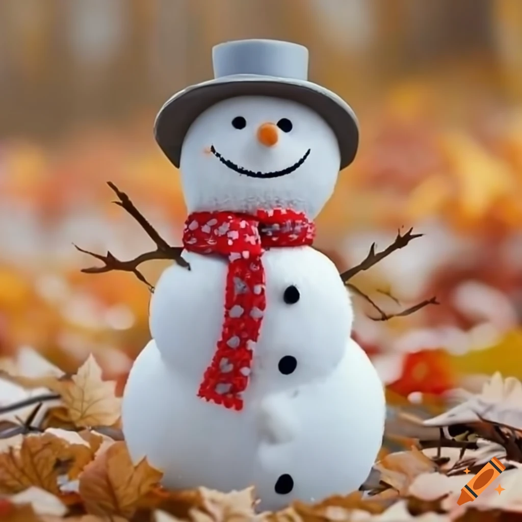 Autumn snowman artwork on Craiyon