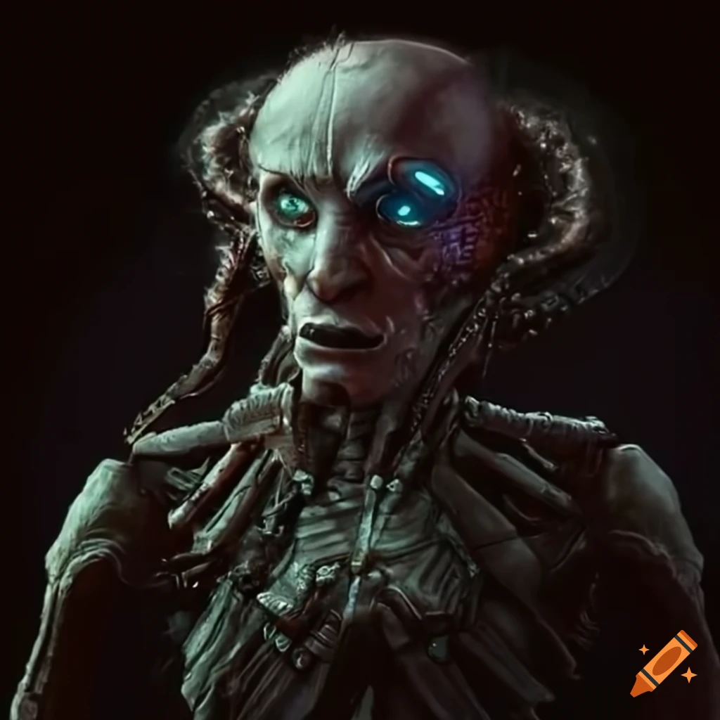 Illustration of a cybernetics therapist for a mad god