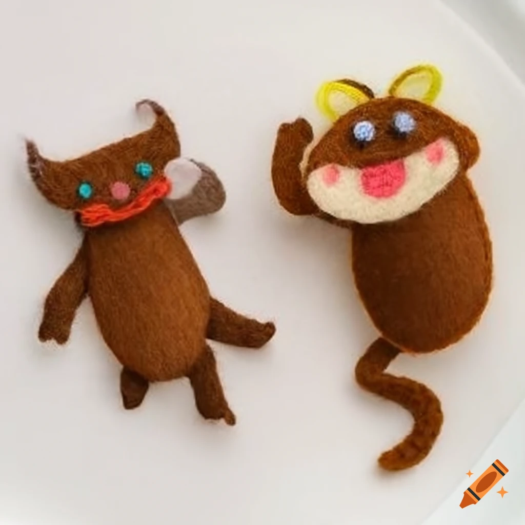 Felt critters crafts on Craiyon