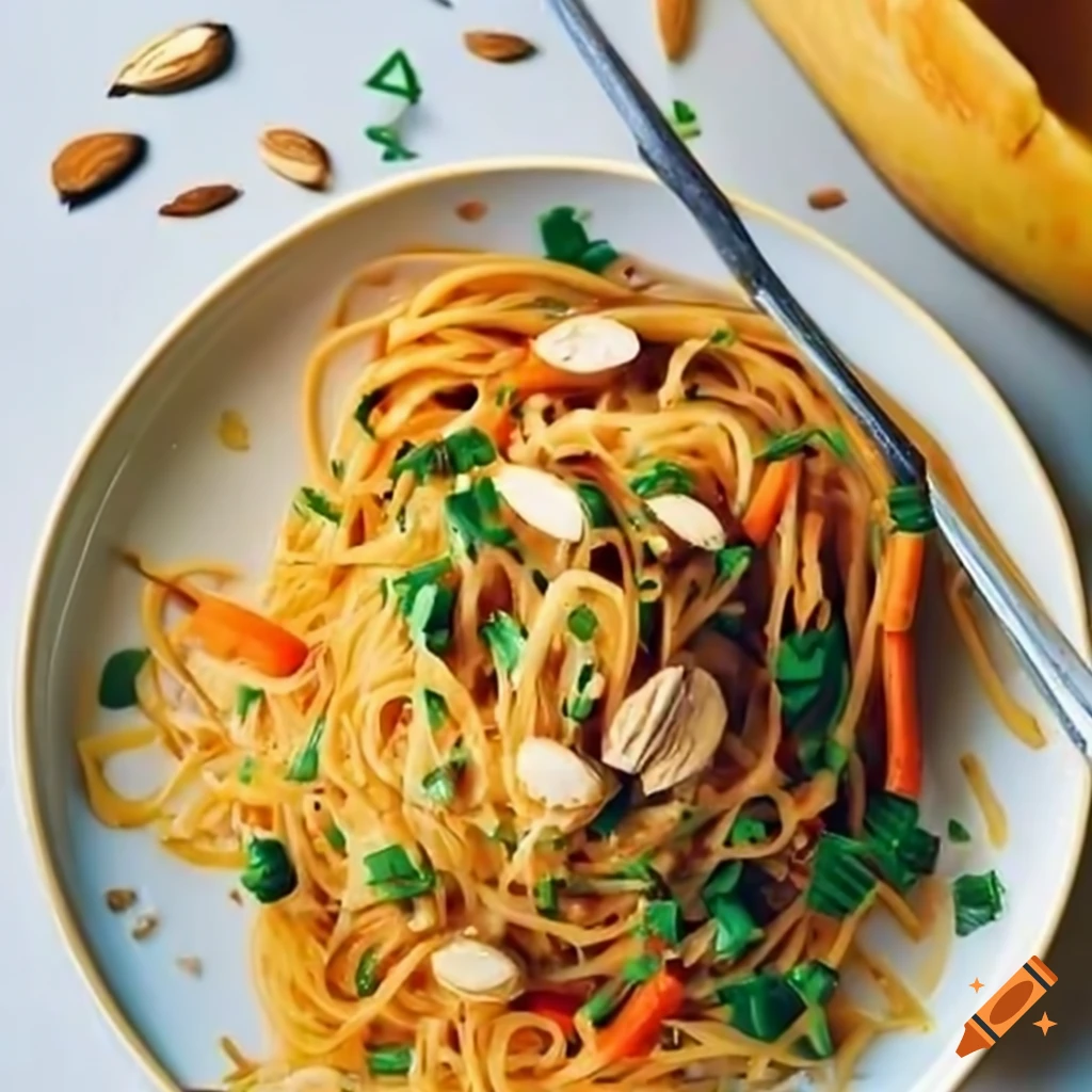 Indian maggi noodles with rajma beans and spices on Craiyon