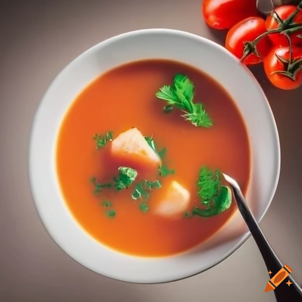 Delicious french onion soup with a spoon on Craiyon