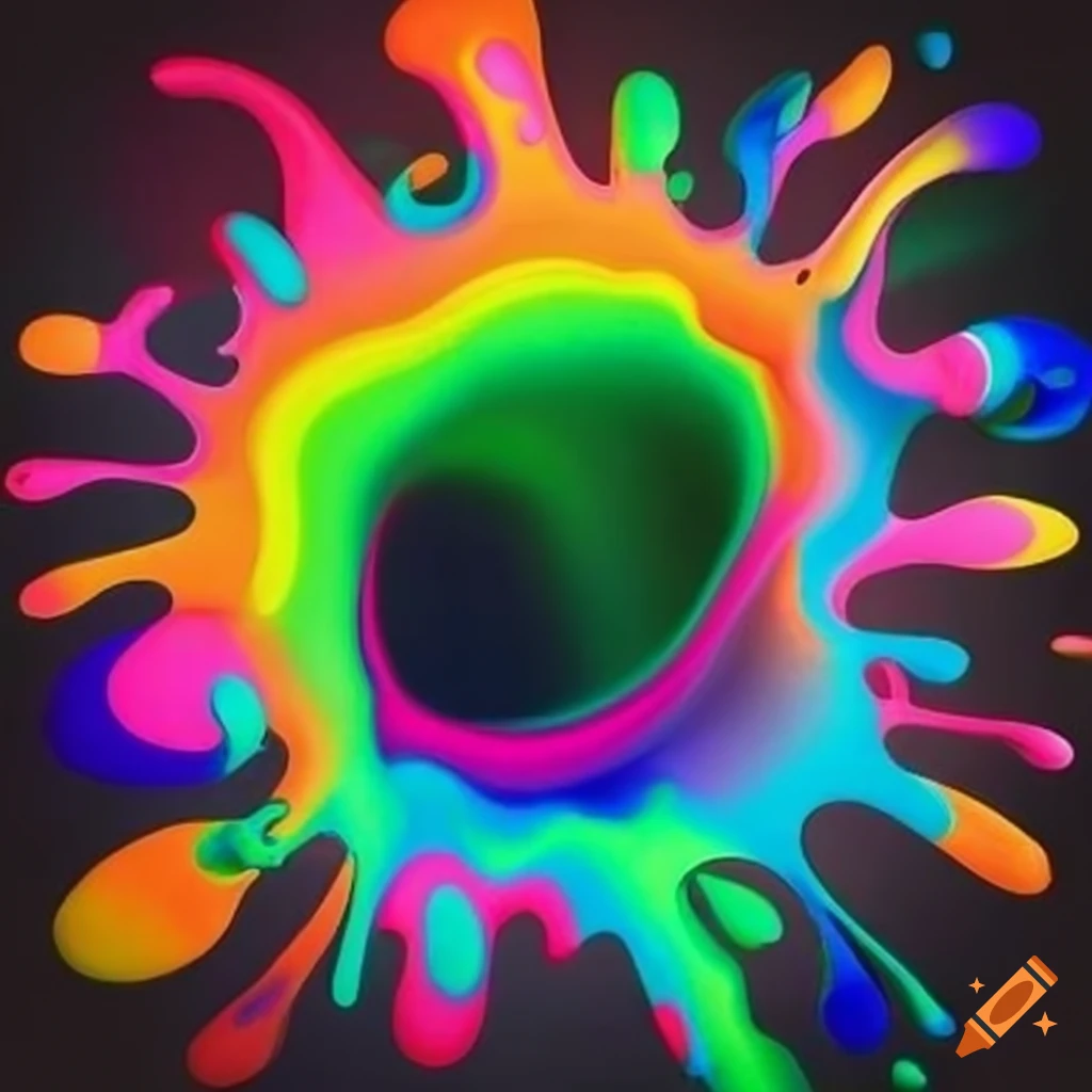 Neon color explosion artwork on Craiyon