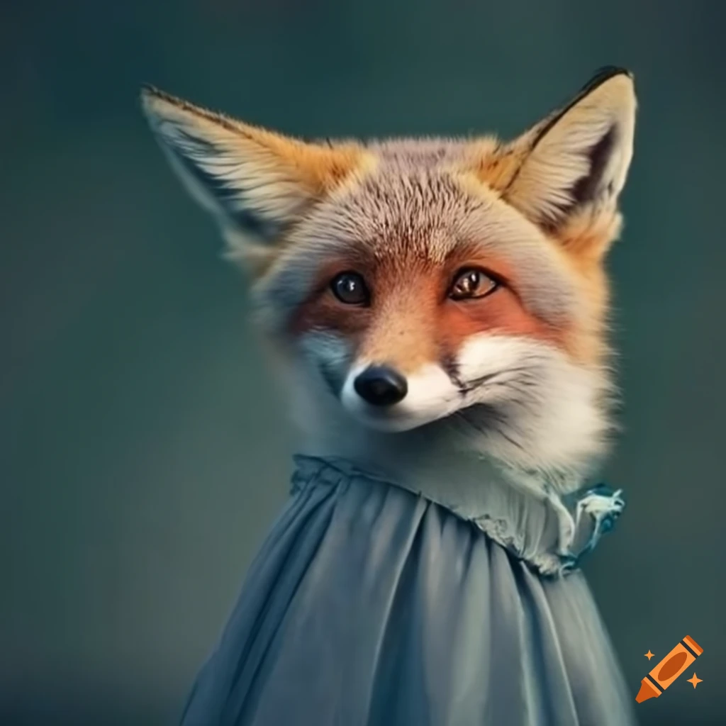 Fox wearing a dress