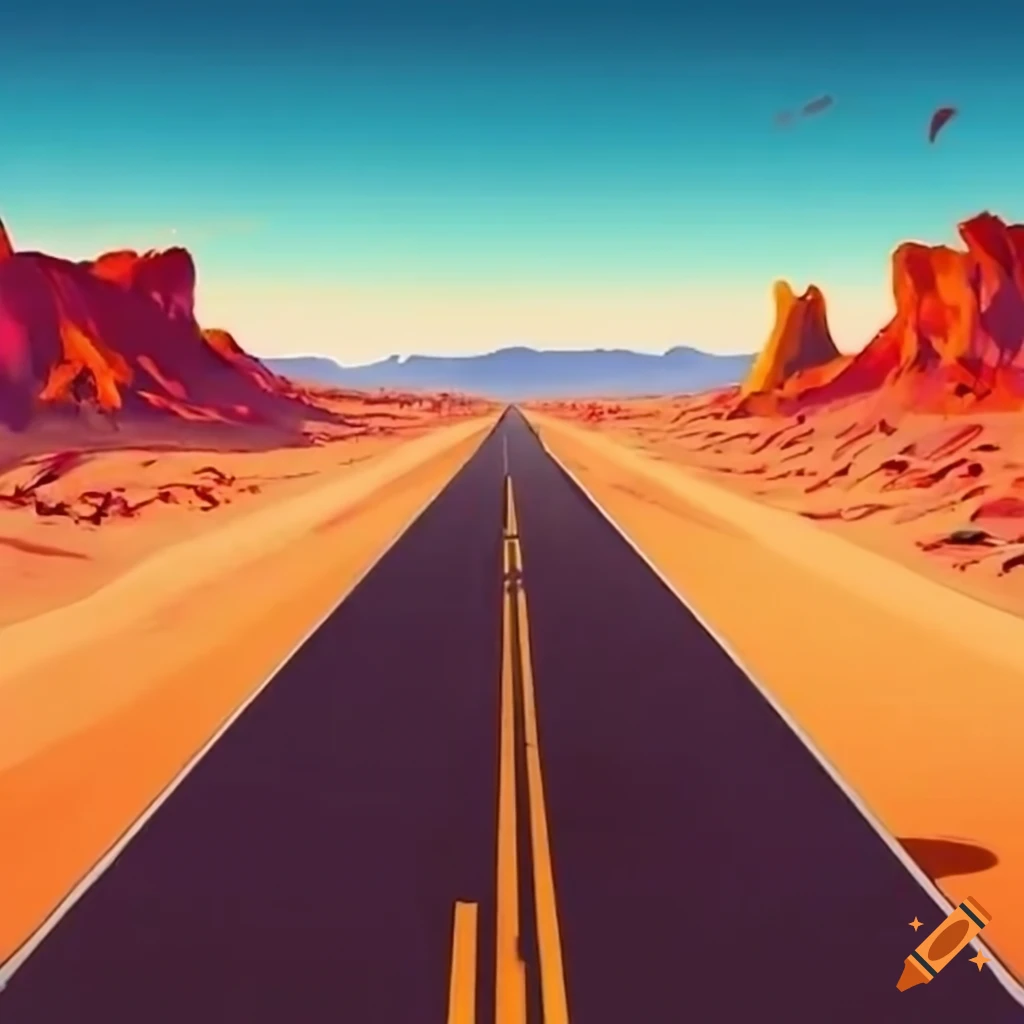 Desert Road Of Route 66