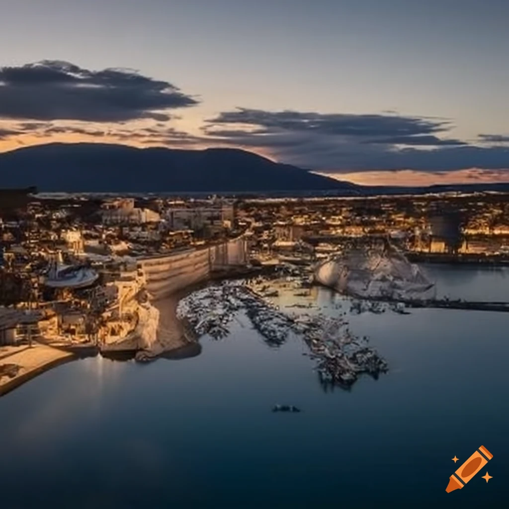 Mediterranean marina on Craiyon