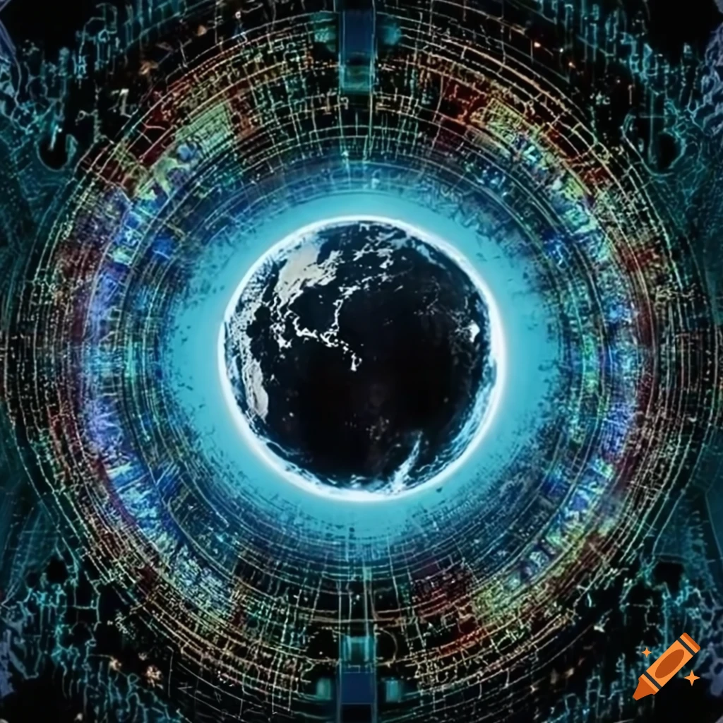 Image of a damaged robotic sphere in space on Craiyon