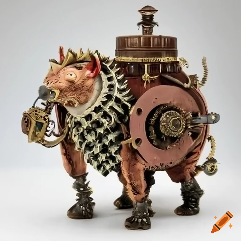 Steampunk animal artwork on Craiyon