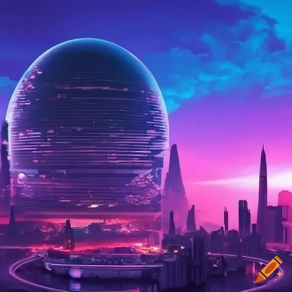 Ultra realistic futuristic cityscape with neon colors on Craiyon
