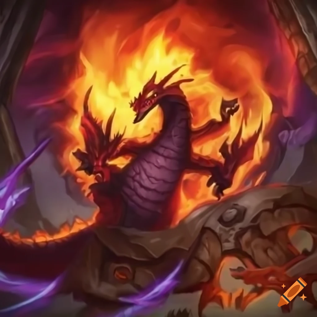 Small cute magma elemental (hearthstone card art) on Craiyon