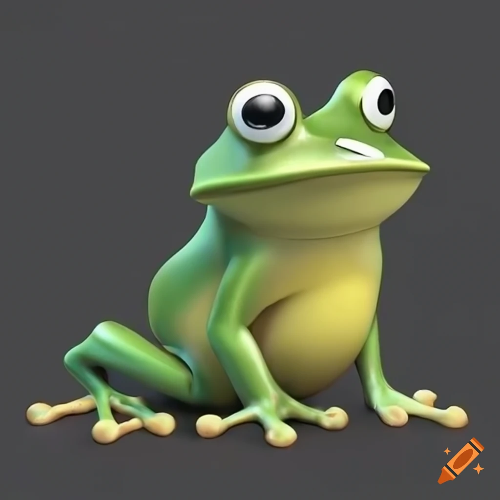 3d frog with 'it is wednesday my dudes' slogan