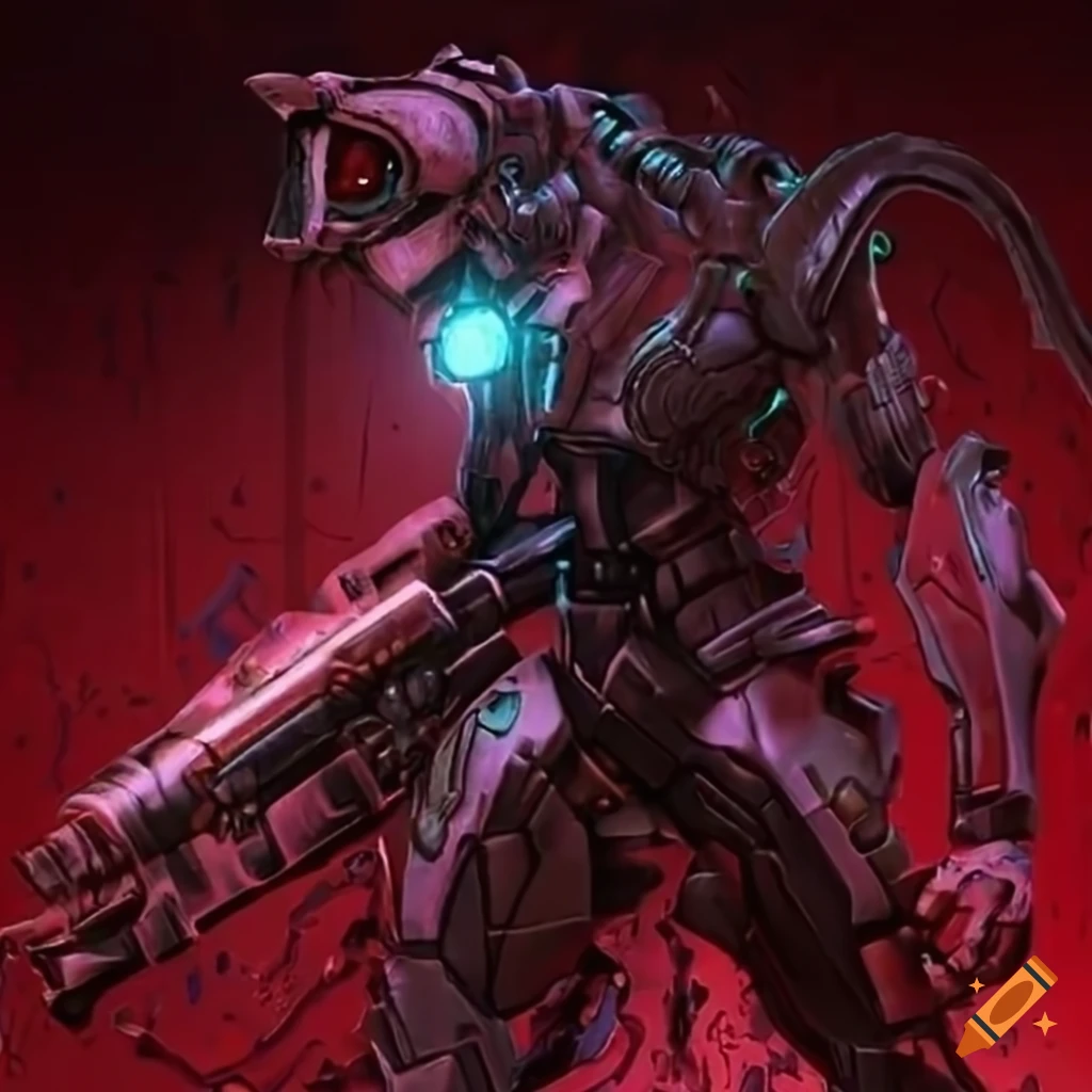 Chibi sci-fi anime hero in full armor with neo-plasma weapons on Craiyon