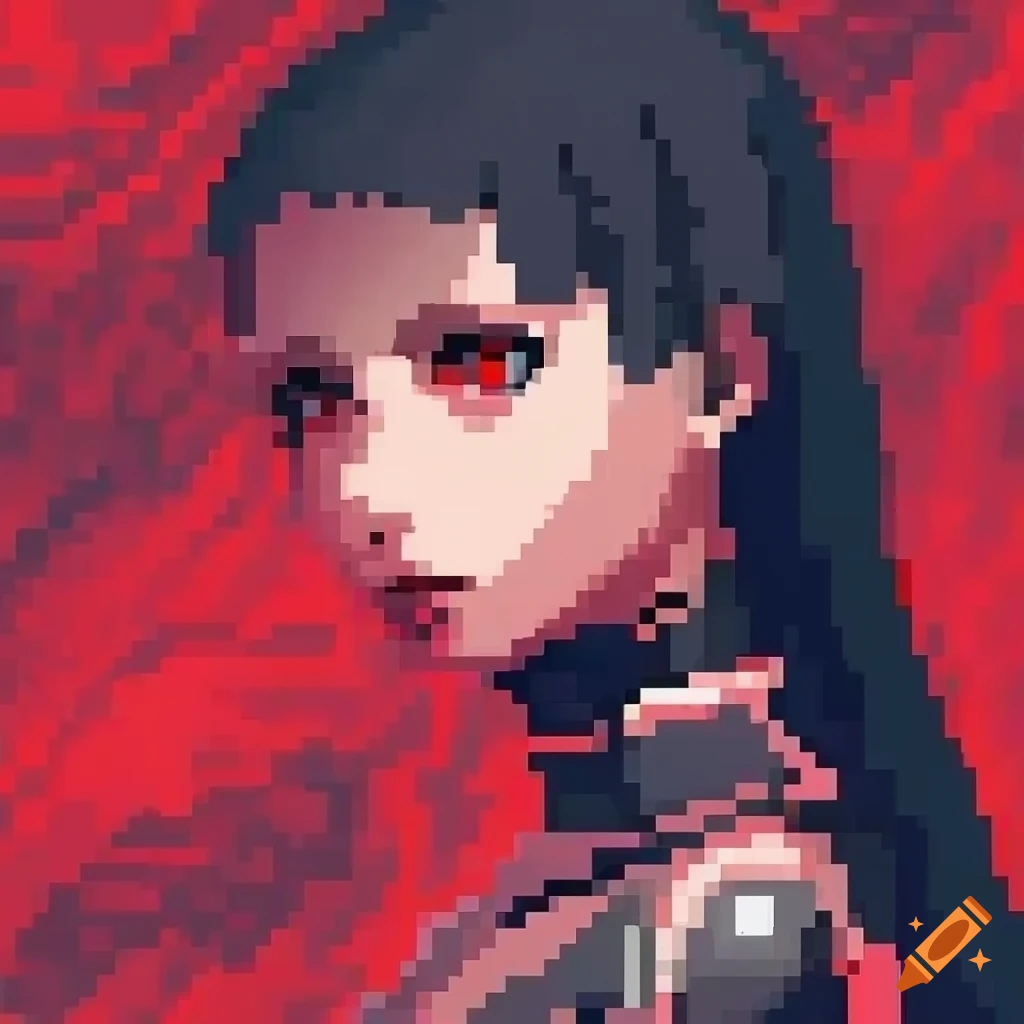 Makise kurisu pixel art on Craiyon