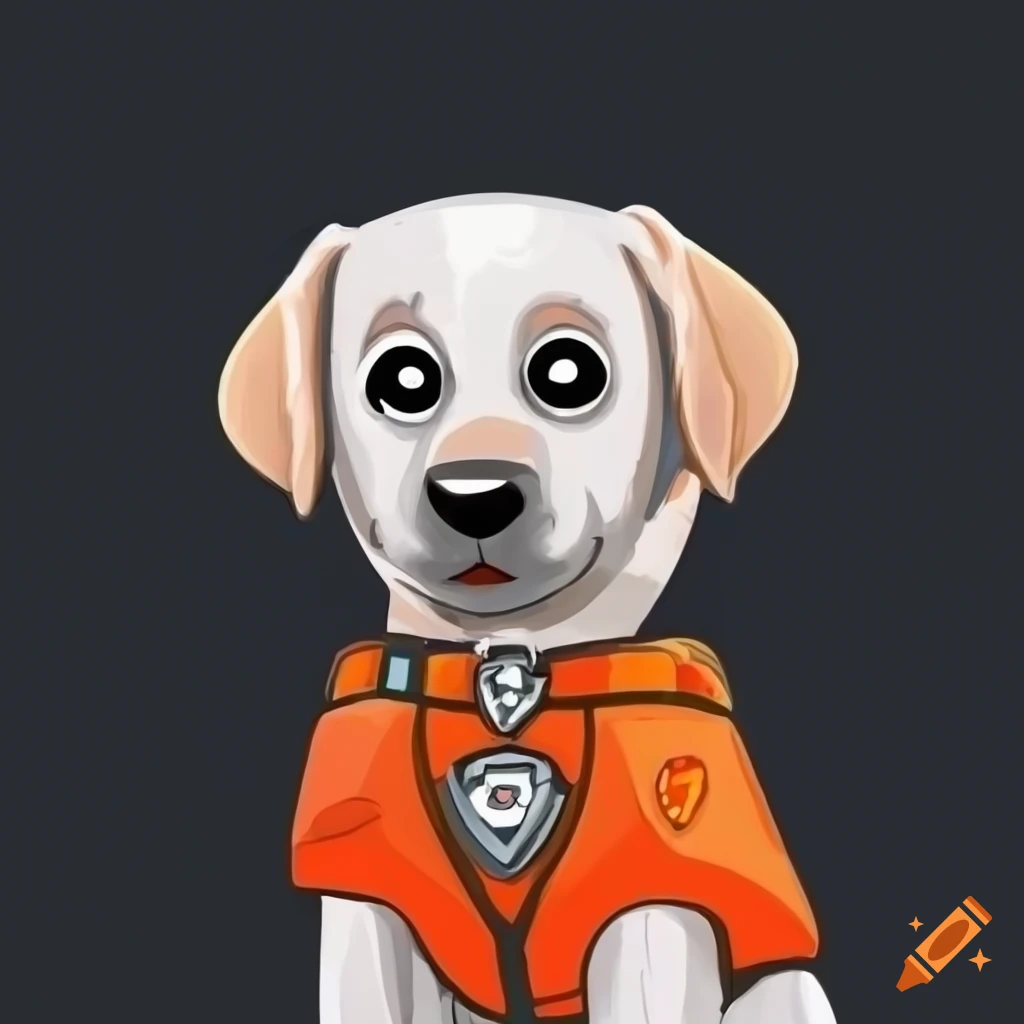 Smiling cartoon dog policeman on Craiyon