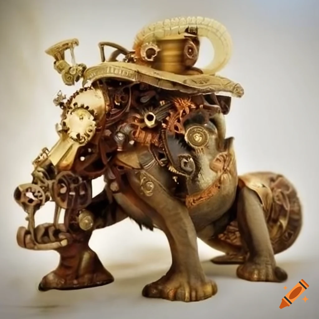 Steampunk animal artwork on Craiyon