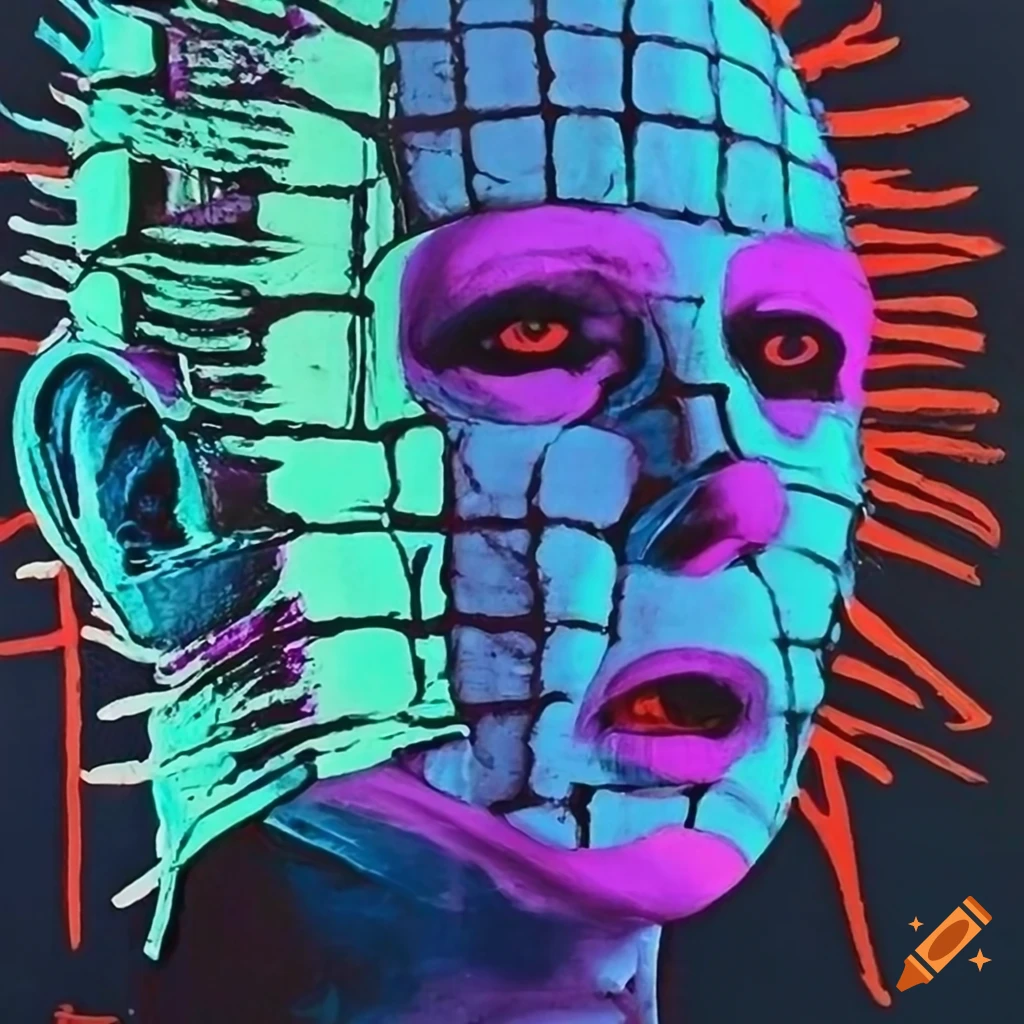 Vibrant oil painting of papa emeritus on Craiyon