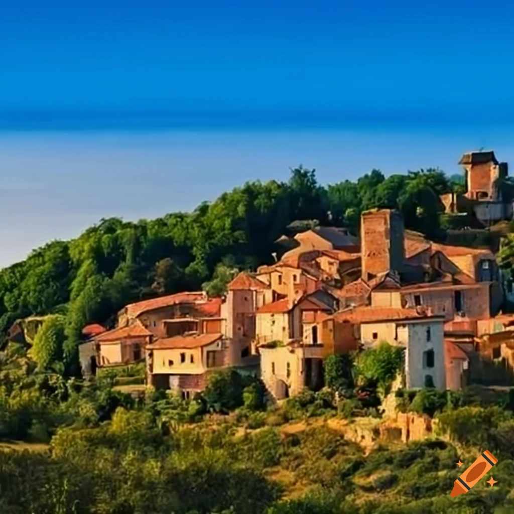 Scenic view of a mediterranean village