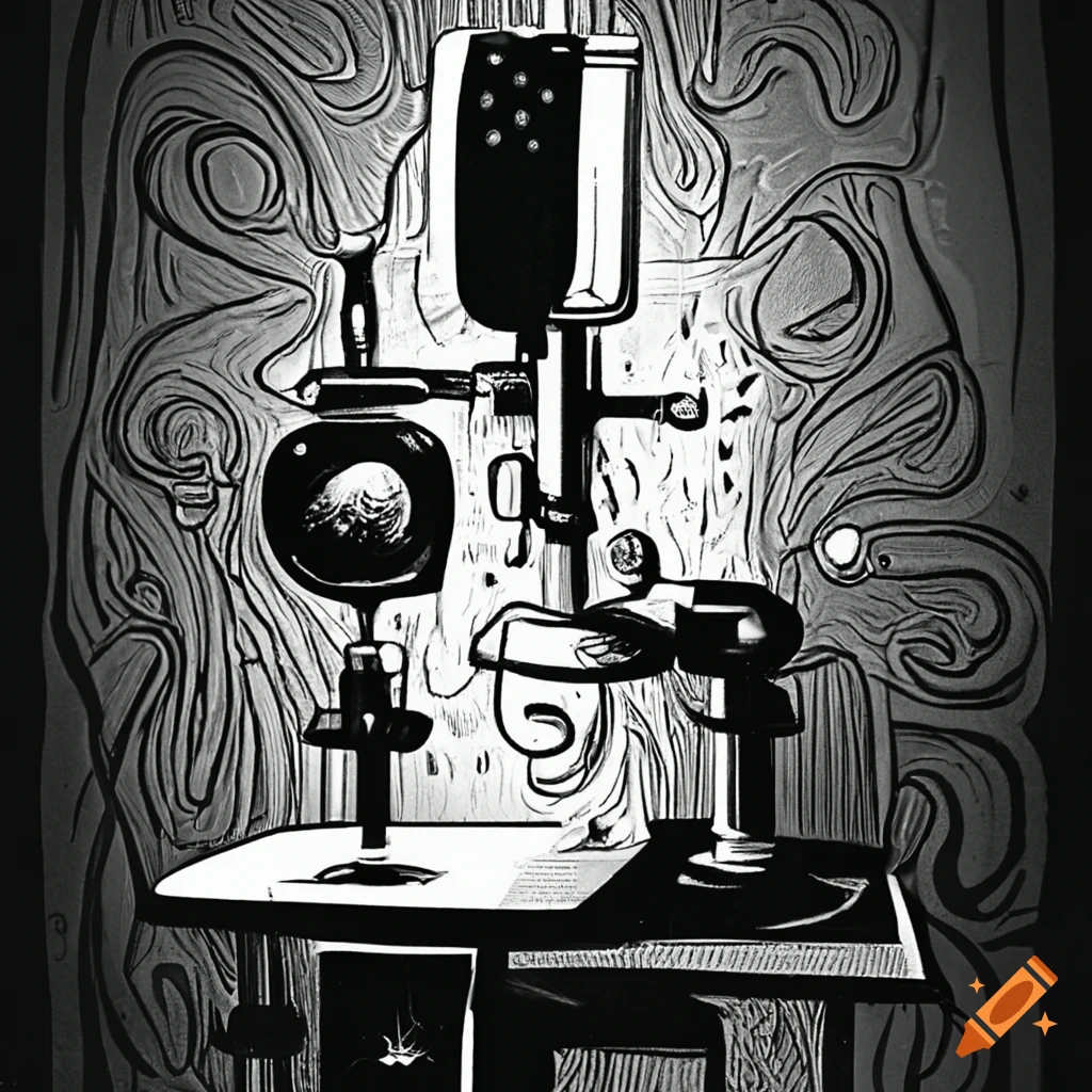 Close up of an ophthalmologist using a goldmann tonometer on Craiyon