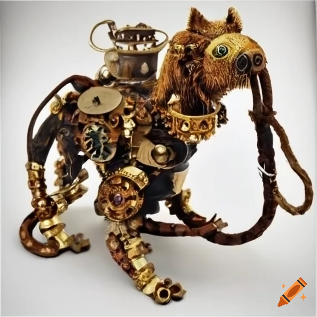 Steampunk animal artwork on Craiyon