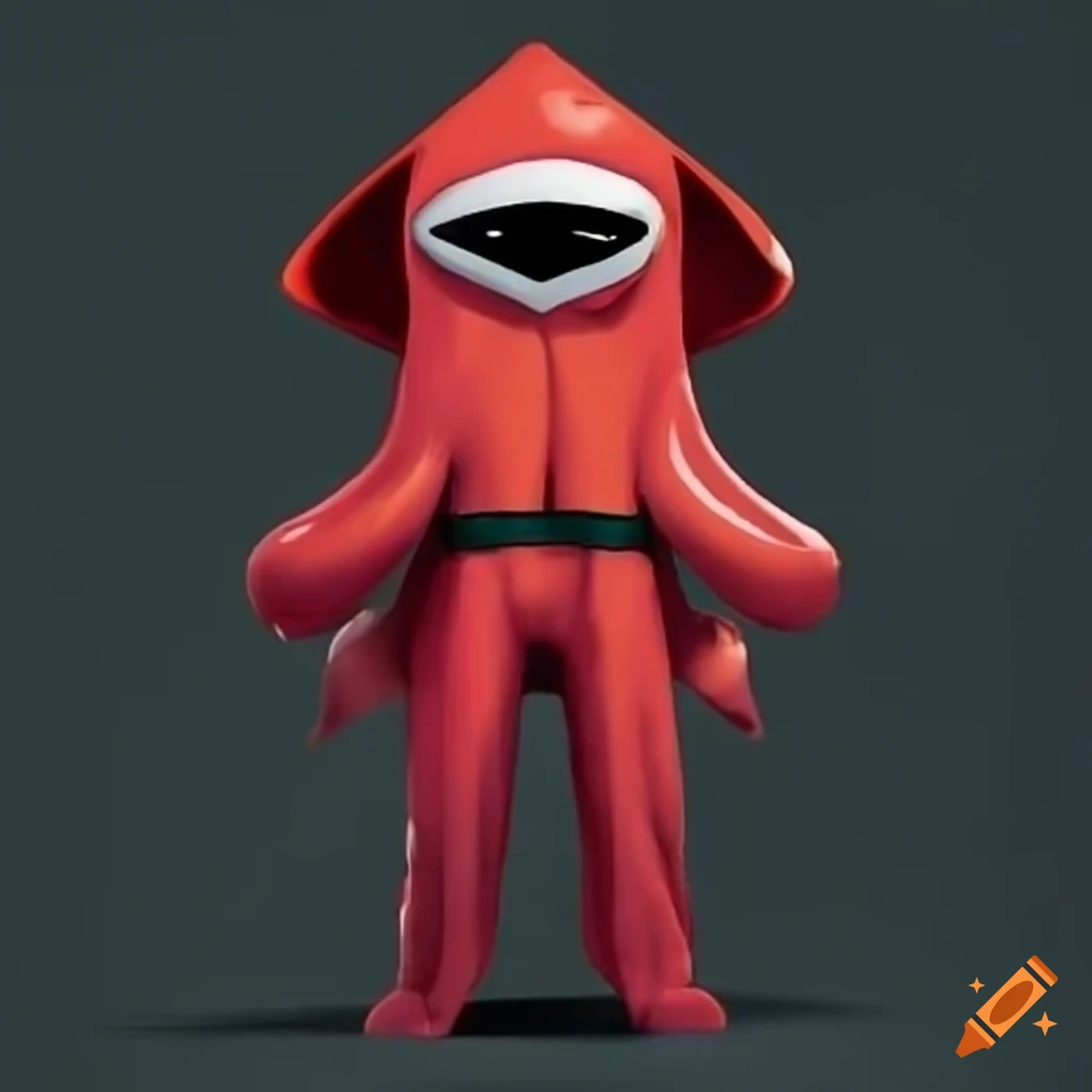 Illustration of a superhero with squid powers