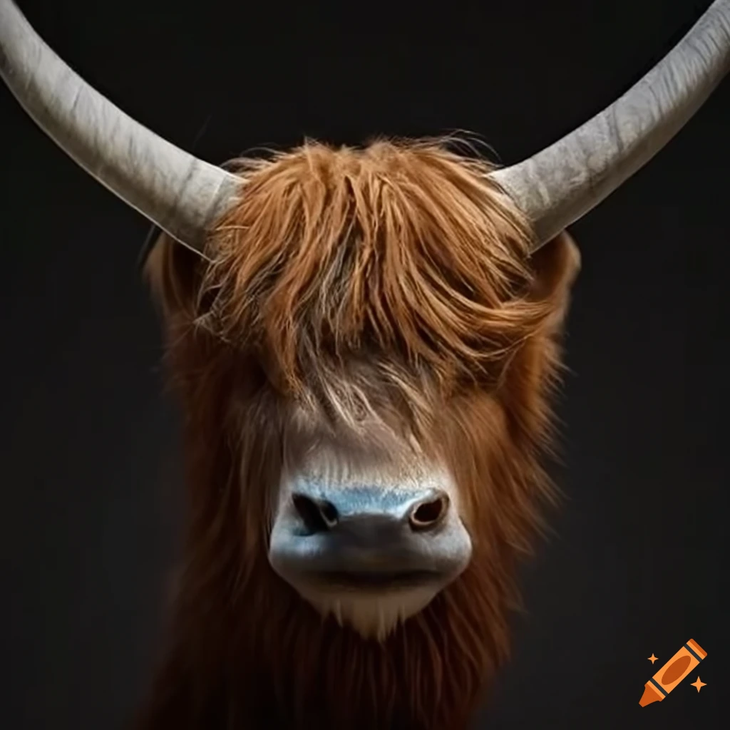 Artistic depiction of a fierce yak head