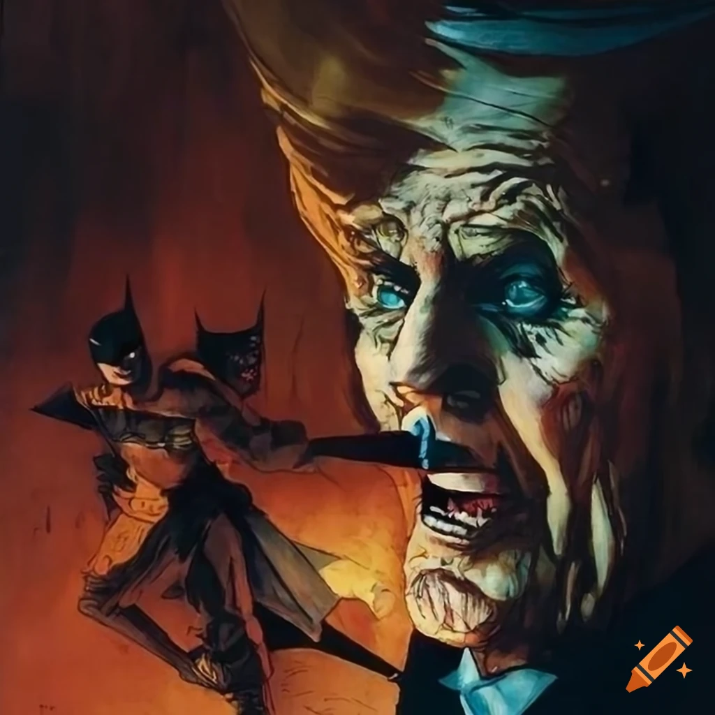 Batman vs riddler battle of wits showdown on Craiyon