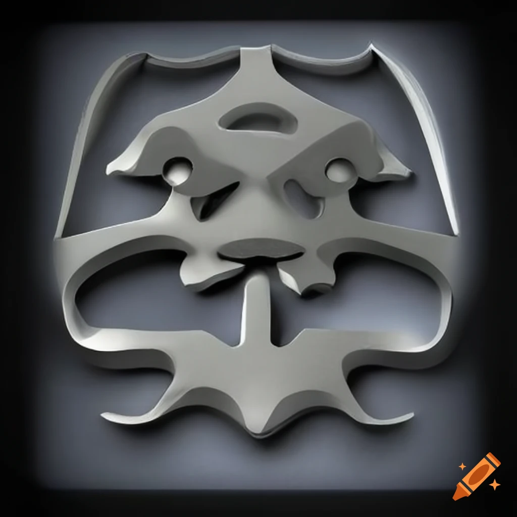 Minimalist metal sculpture of Zelda game on Craiyon