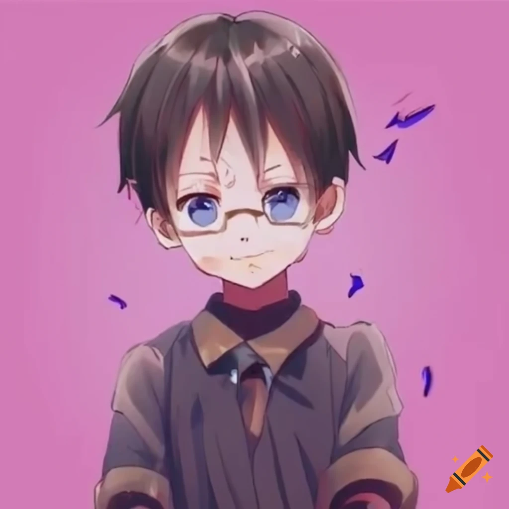 Anime chessmaster studying with glasses on on Craiyon