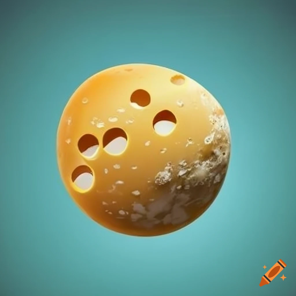 Cheese planet illustration on Craiyon
