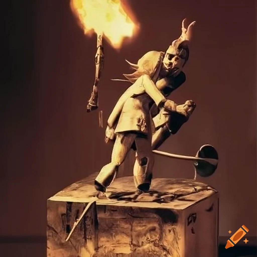 Metal sculpture inspired by zelda game