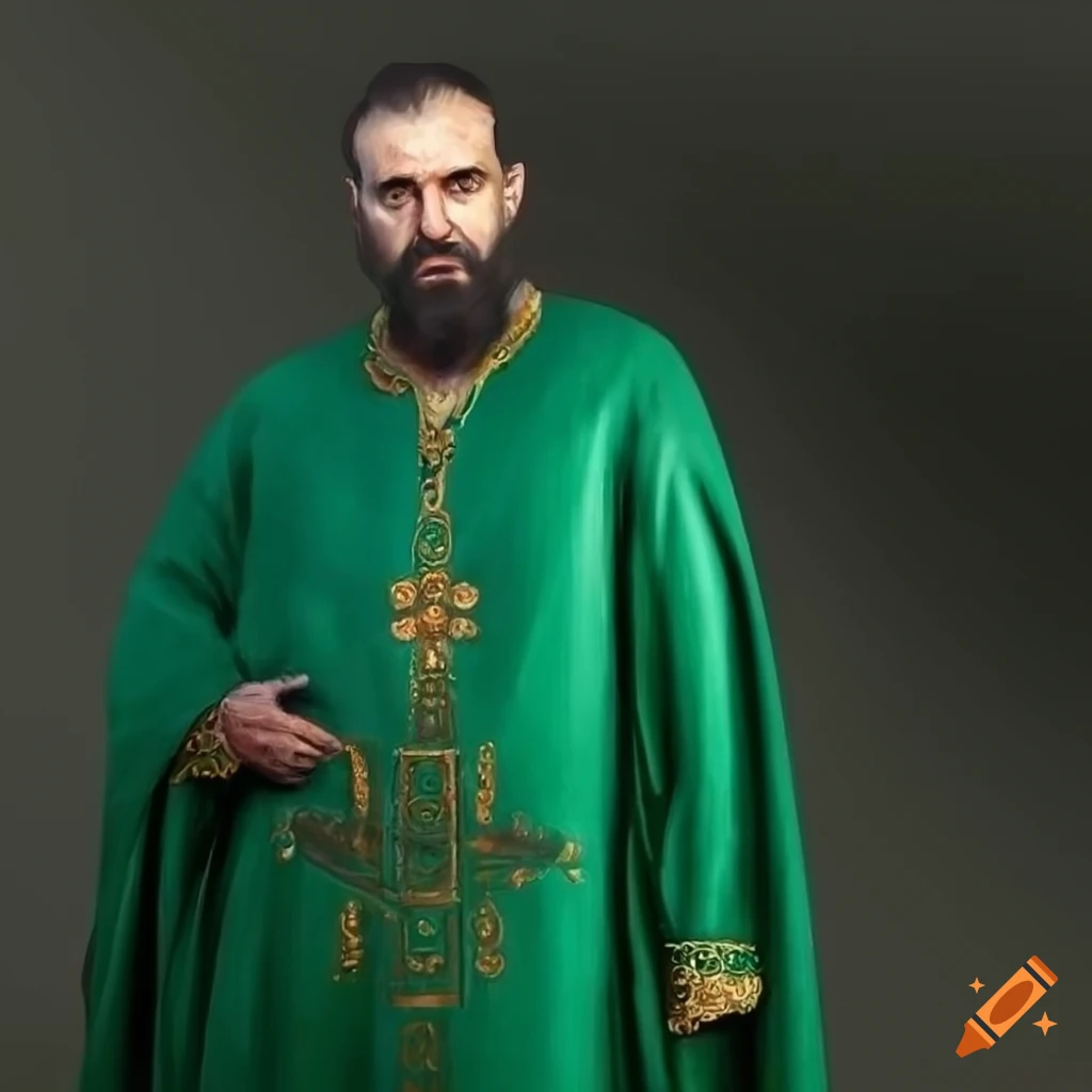 Saint nicholas of myra portrayed as a king in a t-pose on Craiyon