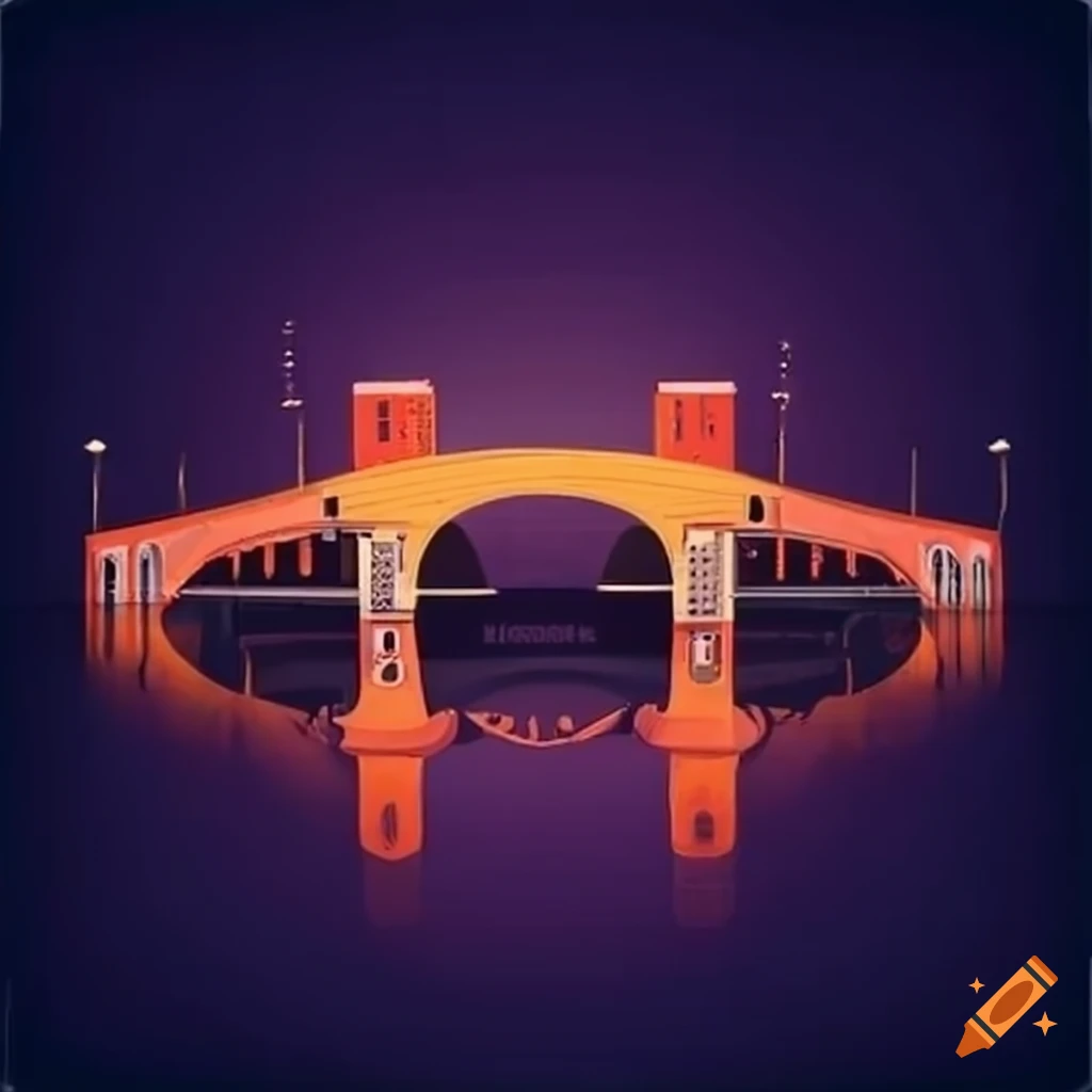 Illustration of bridge servers on Craiyon