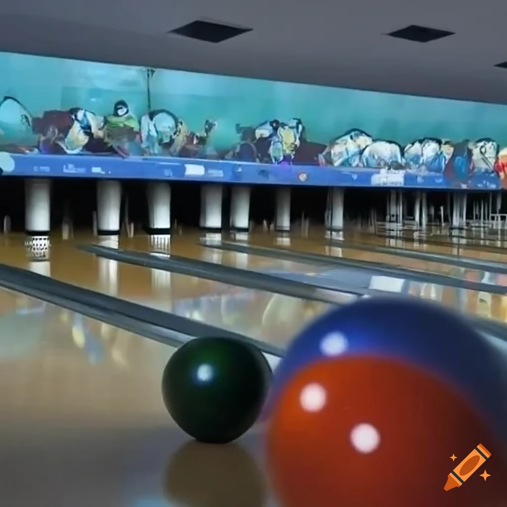 Save the date bowling party invitation on Craiyon