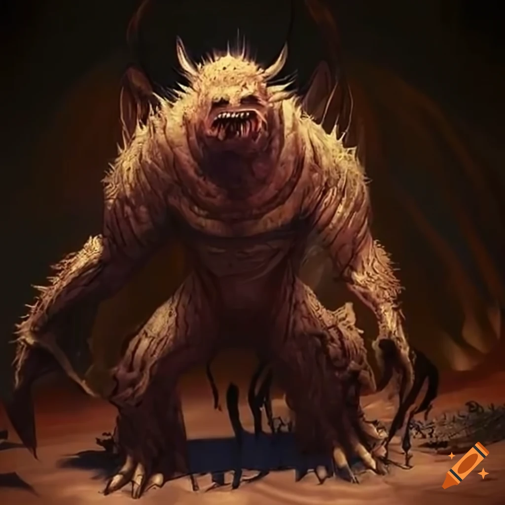 Art of a powerful and intimidating monster